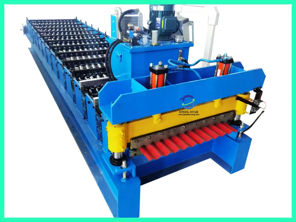 Machine pour tôle ondulée – Machine de formage de rouleaux 15 ans